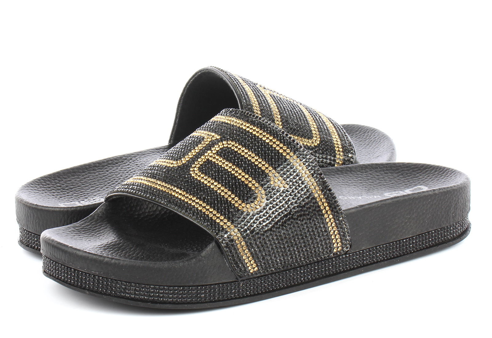 06 Milano Slapi - Sandal Gomma Nero - osedscsa07-blk - Office Shoes Romania